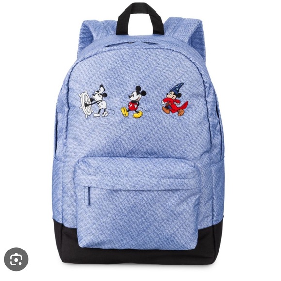 Disney | Bags | Disney Blue And Black Quilted Mickey Mouse Backpack ...